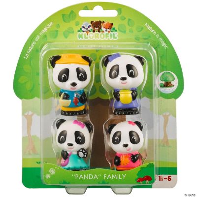 Timber Tots: Panda Family - 4 Mini Bear Figures, 1.75-2", Playset For ...
