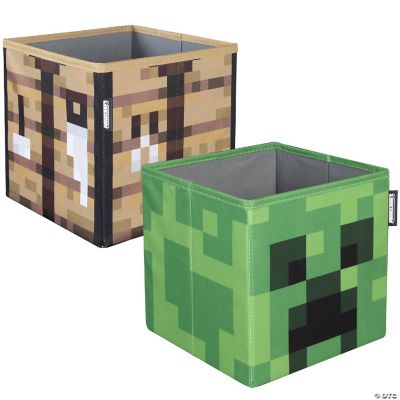 Minecraft Fabric Storage Boxes - 2Pc Creeper & Crafting Table, 10 ...