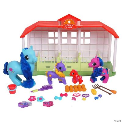 Wonder Pony Land 45Piece Mega Horse Ranch Set Toy | Oriental Trading
