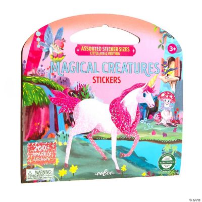 Eeboo: Magical Creatures Shiny Sticker Book Of 200+ Sparkling Stickers ...