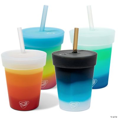 Silipint: Kids Straw Tumblers 8Oz: 4 Pack | Oriental Trading