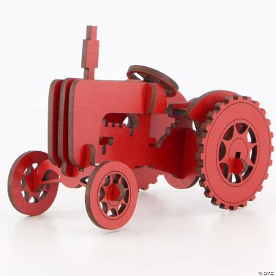Little & Wood: Woodlet: Medium - Tractor - Red, 3D Wooden Kit-Set, Age ...