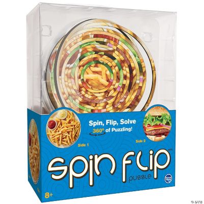 Spin Flip Puzzle: Burger & Fries- 14 Rings - 2-In-1: Double-Sided ...