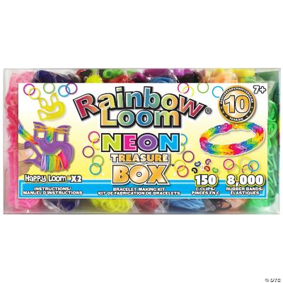 Rainbow Loom: Treasure Box Edition Bracelet Kit With Neon Rubber Bands ...