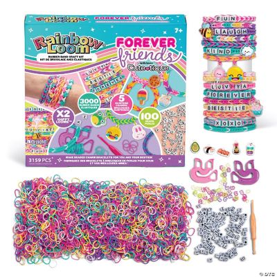Rainbow Loom Forever Friends – 3000+Rubber Bands,100 Alpha Beads,10 ...