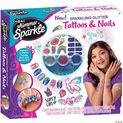 Cra-Z-Art Shimmer ‘N Sparkle: Diy Sparkling Glitter Tattoos & Nails ...