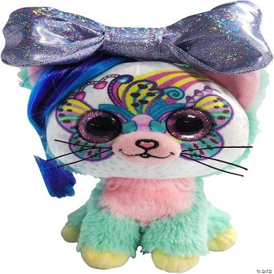 Little Bow Pets Regular 6" Plush Rainbow Bow Pet (Purple Bow Cat ...