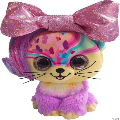 Little Bow Pets Large 9" Plush Butterfly Bow Pet (Pink Bow Cat ...