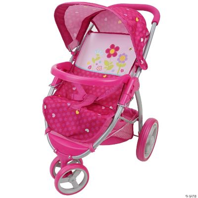 509: Garden Doll Jogger Stroller W/ Safety Harness & Retractable Canopy ...