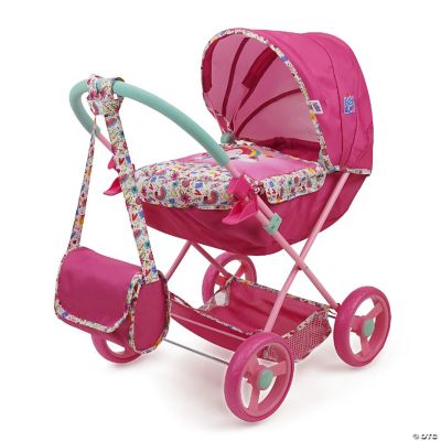 Baby Alive: Deluxe Classic Doll Pram - Pink & Rainbow - Fits Dolls Up To 18"