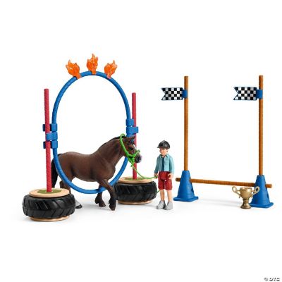 Schleich Farm World: Pony Agility Race - 22 Piece Playset, Horse Riding ...