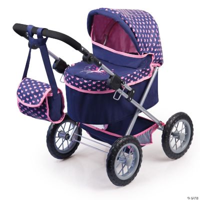 Bayer Design Dolls: Trendy Pram Stroller For Toy Baby Dolls - Navy/Pink ...