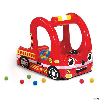 Banzai Rescue Fire Truck Play Center Inflatable Ball Pit -Includes 20 ...
