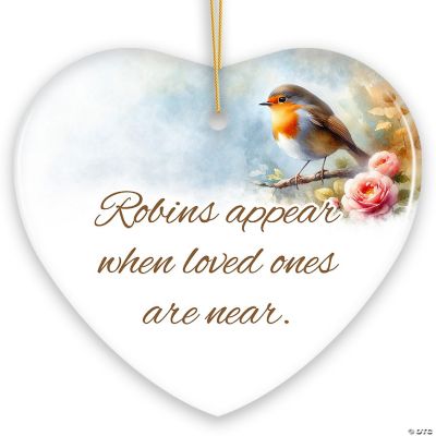 Robins Appear When Loved Ones are Near Ornament, Christmas Memory Gift ...