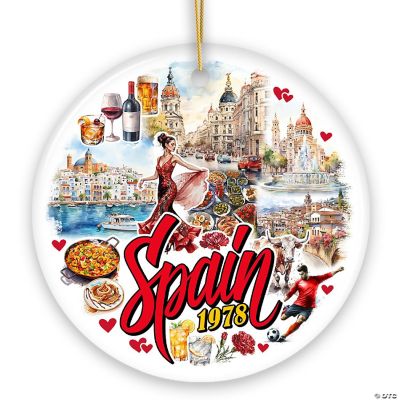 Artistic Spain Cultural Heritage and Landmarks Ornament, Christmas Tree ...