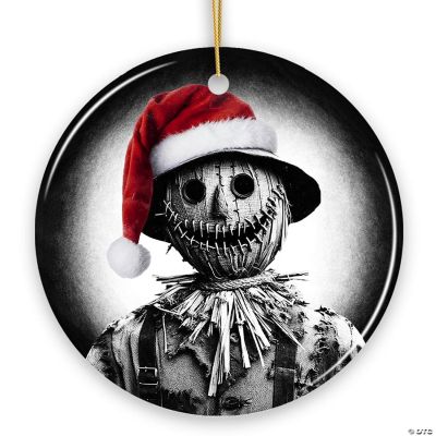 Nightmarish Scarecrow with Santa Hat Ornament, Gift For Unique ...