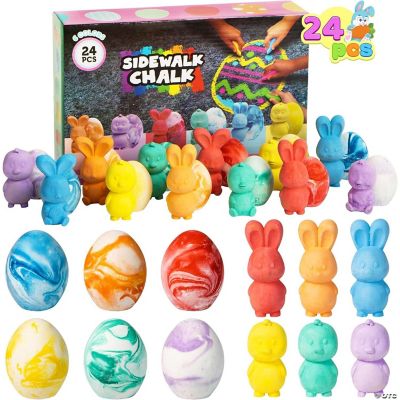 AMITY 24 PACKS Multicolor Easter Sidewalk Chalk Set