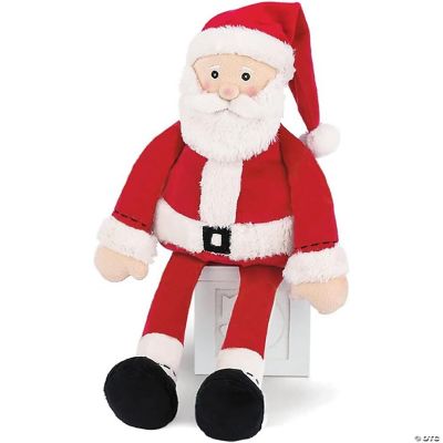 16" Santa Stuffed Animal, Santa Plush Toy, Festive Sitting Santa Claus ...