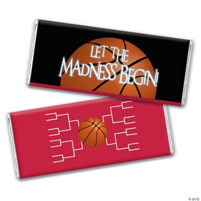 36ct Basketball Party Candy Favors Chocolate Bars Let the Madness Begin ...