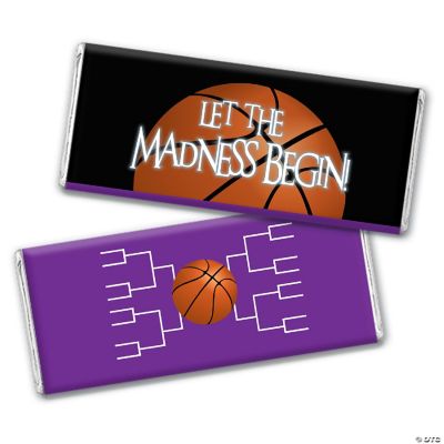 12ct Basketball Party Candy Favors Chocolate Bars Let the Madness Begin ...