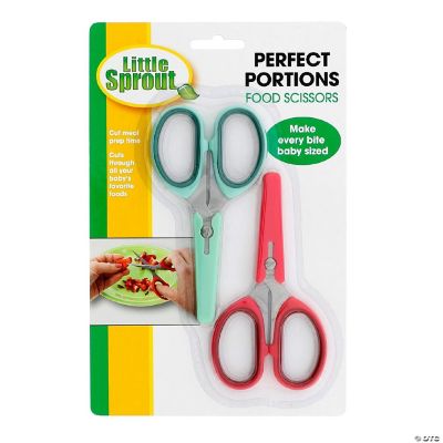 Baby Food Scissors 2 Pack w Covers- Parent Must-Have Safety Stainless ...