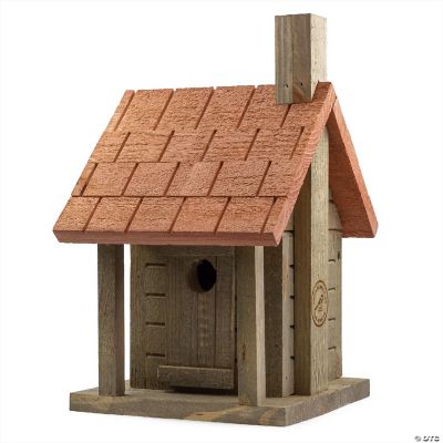Log Cabin Wren Birdhouse; Artisan-Crafted Small Bird Shelter, Made in ...