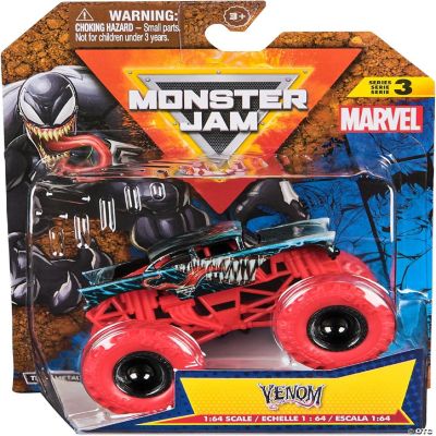 Monster Jam, Marvel Official Venom Monster Truck, Die-Cast Vehicle, 1: ...