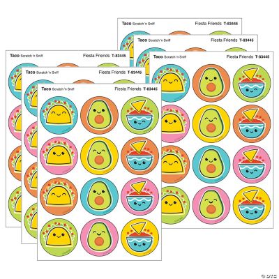 TREND Fiesta Friends, Taco scent Scratch 'n Sniff Stinky Stickers, 48 ...