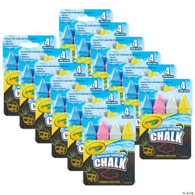 Crayola Sidewalk Chalk, 4 Per Pack, 12 Packs | Oriental Trading