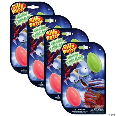 Crayola Silly Putty Glow Eggs, Assorted, 2 Per Pack, 4 Packs