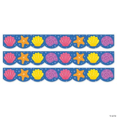 Creative Teaching Press Sea Friends Seashells EZ Border, Bulletin Board ...