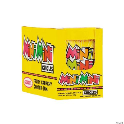 15.8 oz. Mini Mini™ Chicles Fruity Crunchy Coated Gum Packs - 20 Pc ...