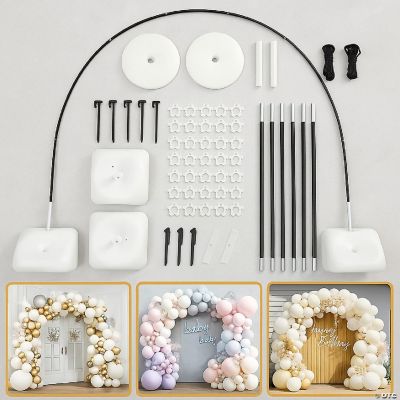 Adjustable Balloon Arch Frame Kit with Refillable Bases & Clips Ideal ...