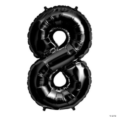 Edge Collections - 34" - Black - Foil Numbers 8 | Oriental Trading