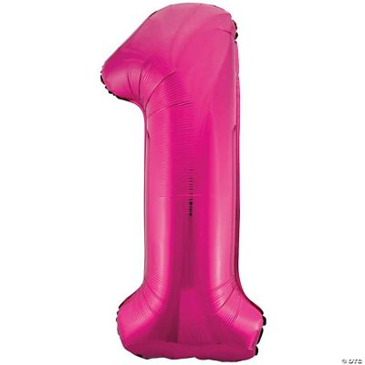 Edge Collections - 34" - Pink - Foil Numbers 1 | Oriental Trading