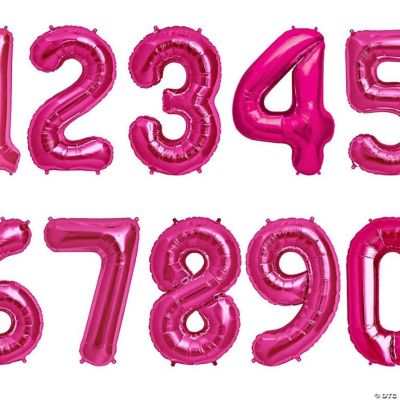 Edge Collections - 34" - Pink - Foil Numbers | Oriental Trading
