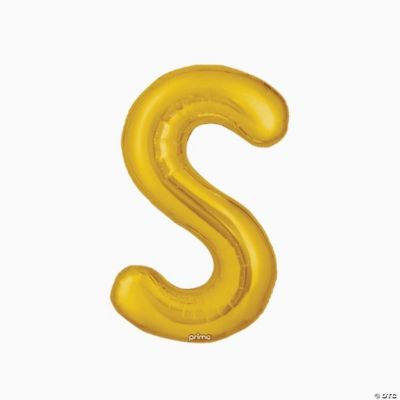 Prima - 16" - Gold - Foil Balloon Letters | Oriental Trading