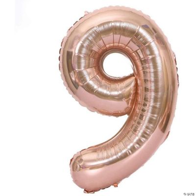 Edge Collections - 34" - Rose Gold - Foil Numbers 9 | Oriental Trading