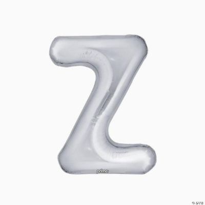Prima - 16" - Silver - Foil Balloon Letters Z | Oriental Trading