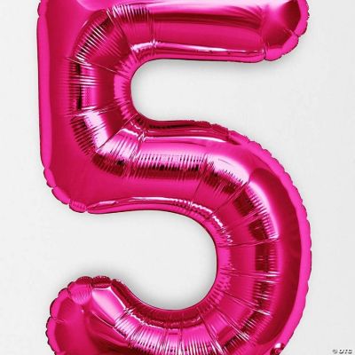 Edge Collections - 34" - Pink - Hot Metallic Number 5 | Oriental Trading