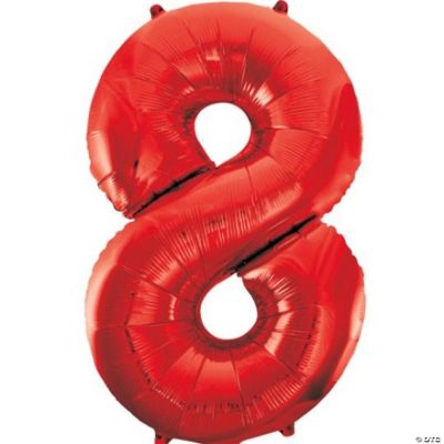 Edge Collections - 34" - Red - Foil Number 8