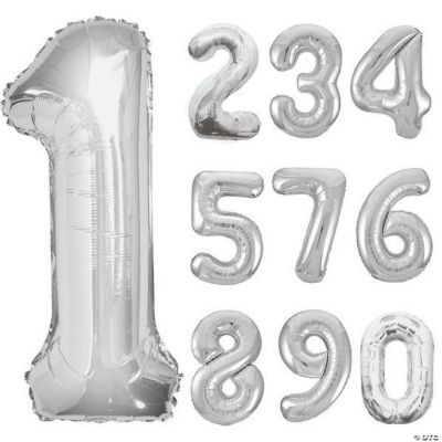 Edge Collections - 34" - Silver - Foil Numbers | Oriental Trading