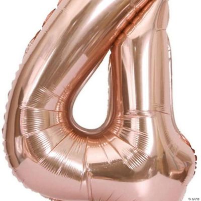 Edge Collections - 34" - Rose Gold - Foil Numbers 4 | Oriental Trading