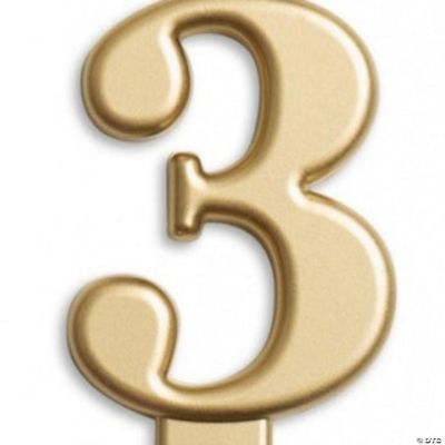 Edge Collections - Gold - Number Candle 3