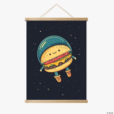 Space Cheeseburger Magnetic Wood Frame Hanger by Dancing Littles Jungle ...