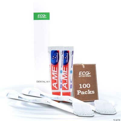 100 Set Disposable Travel Toothbrush with Toothpaste Kit, Individually ...