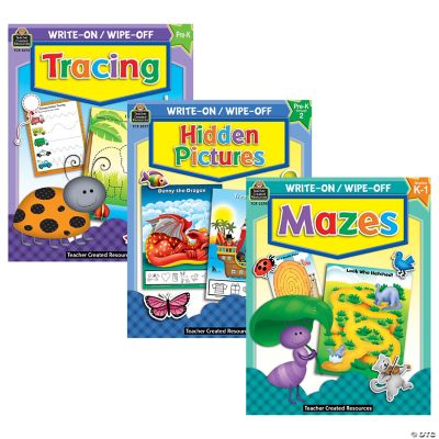 Teacher Created Resources Fine Motor Fun Write & Wipe Activity Book Kit ...