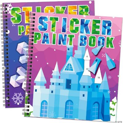 AMITY 2 Packs Multicolor Holiday Sticker Paint Activity Books