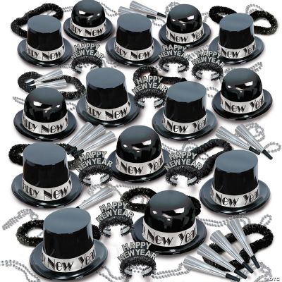 250 Pc. Beistle Silver Showtime New Year’s Eve Silver Deluxe Assortment ...