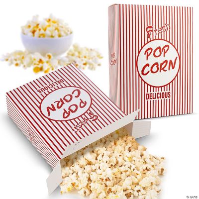 MT Products Paper Popcorn Boxes for Party - 1.25 oz Popcorn Bucket ...
